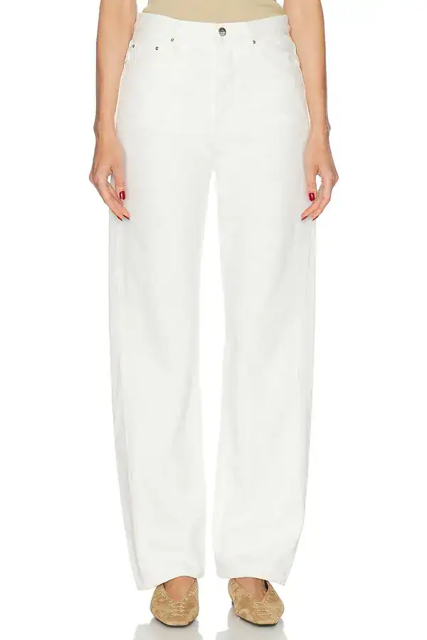 Toteme Twisted Seam Full Length Jeans - Off White | Editorialist